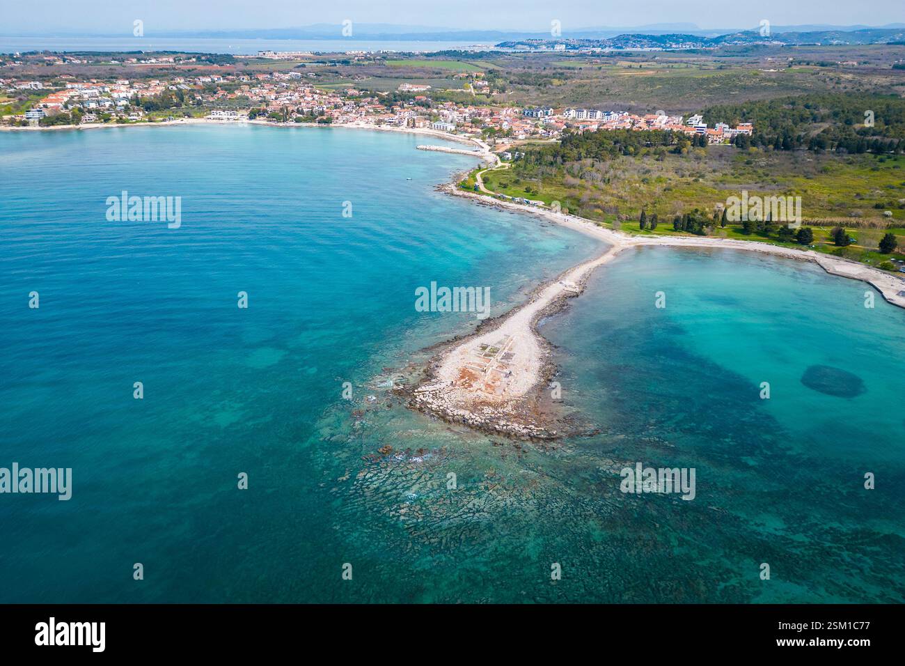Aerial photo of the Sipar Archaeological Site - sunken ancient Roman ...