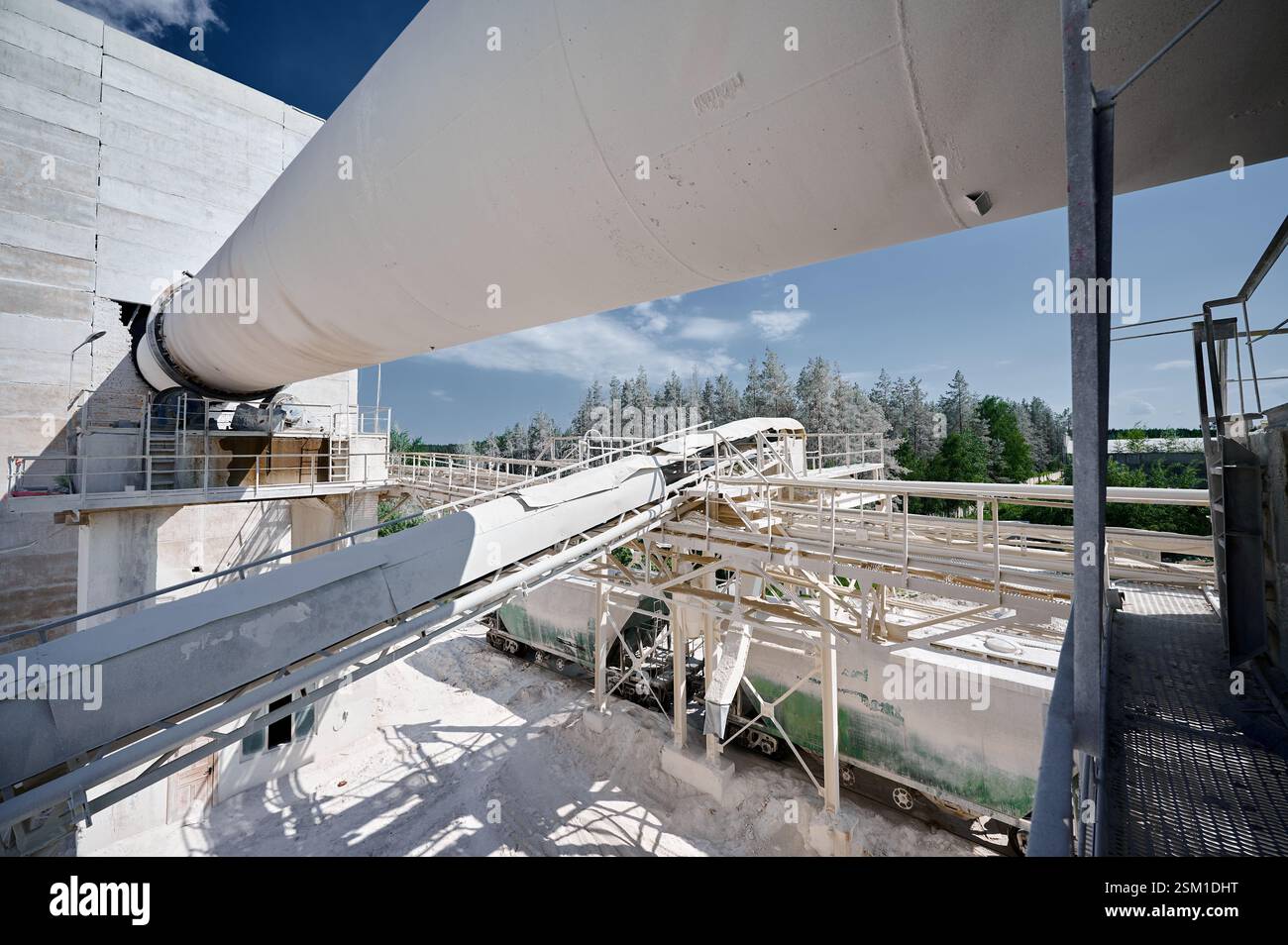 Tubular rotary furnace for calx clinker and cement production Stock ...