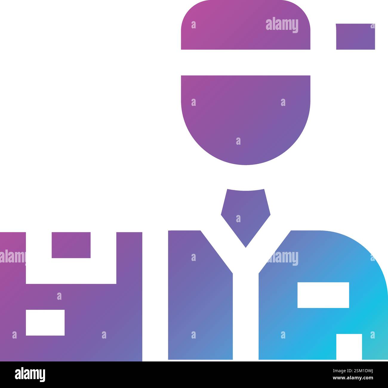 Courier icon modern line Cut Out Stock Images & Pictures - Alamy