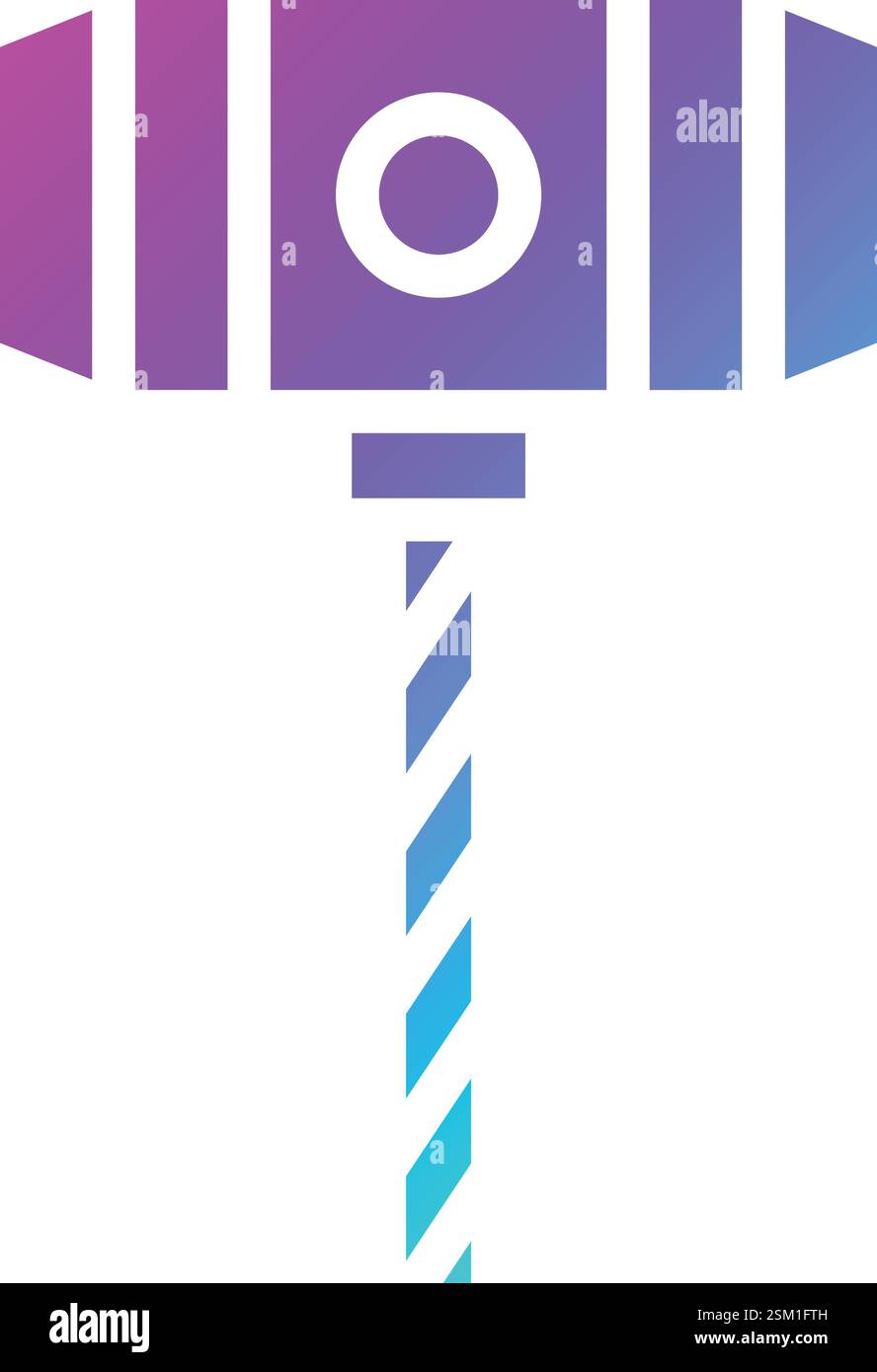 Hammer glyph icon tool Cut Out Stock Images & Pictures - Alamy