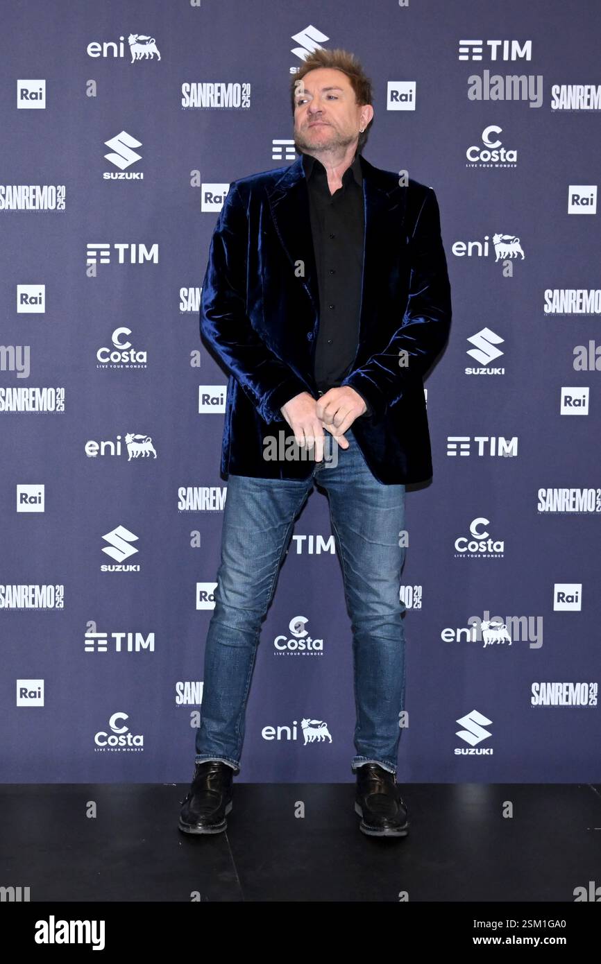 Sanremo, Italy. 12th Feb, 2025. Photocall Duran Duran, Simon Le Bon ...