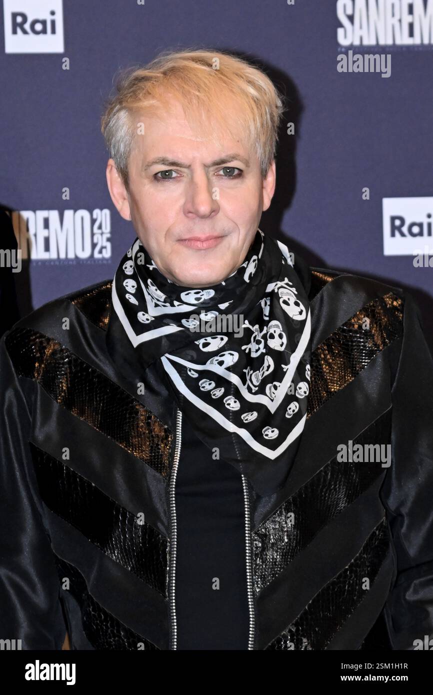 Sanremo, Italy. 12th Feb, 2025. Photocall Duran Duran, Nick Rhodes ...