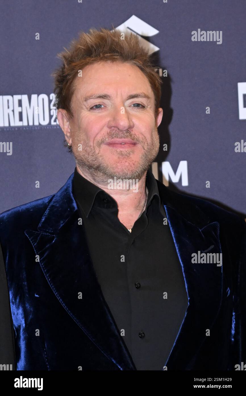 Sanremo, Italy. 12th Feb, 2025. Photocall Duran Duran, Simon Le Bon ...