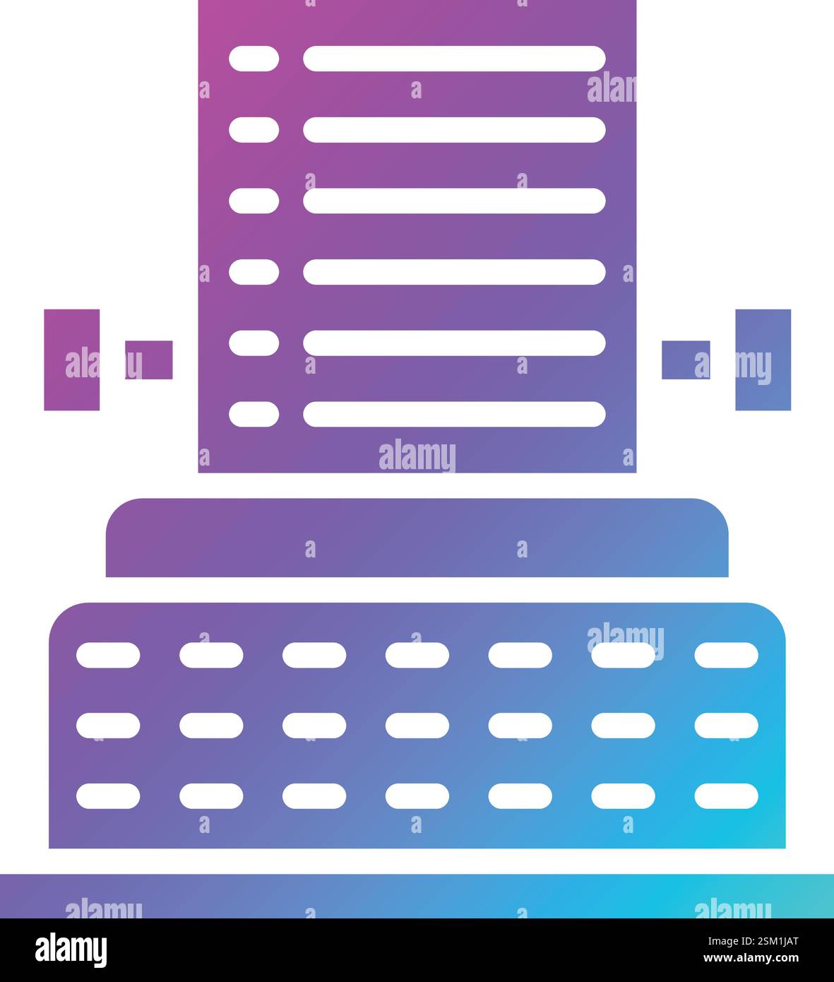 Typewriter line illustration writing Stock Vector Images - Alamy