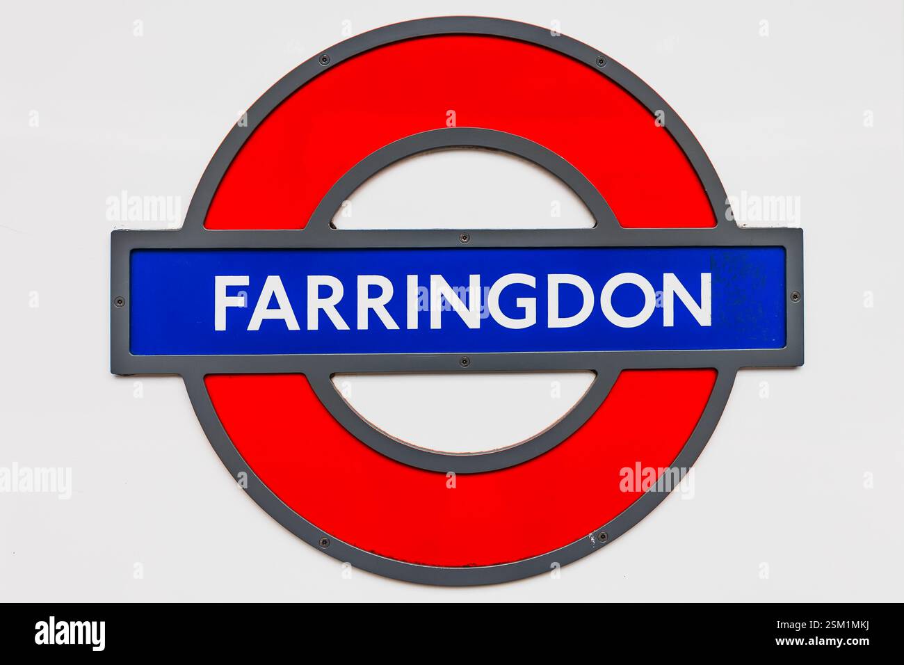 Farringdon Underground Station Sign. Iconic London Red Tube Sign Stock ...