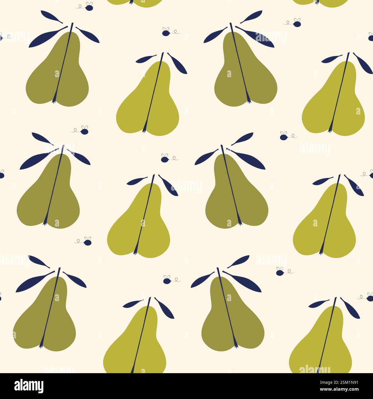 Simple juicy pears seamless pattern illustration. Aesthetic groovy pear ...