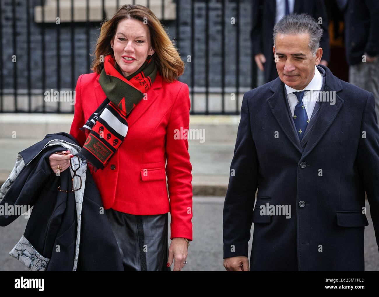 London, UK. 12th Feb 2025. Emma Webber and Dr Sanjoy Kumar at the front ...