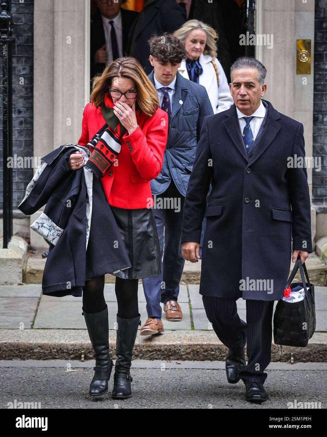London, UK. 12th Feb 2025. Emma Webber and Dr Sanjoy Kumar at the front ...