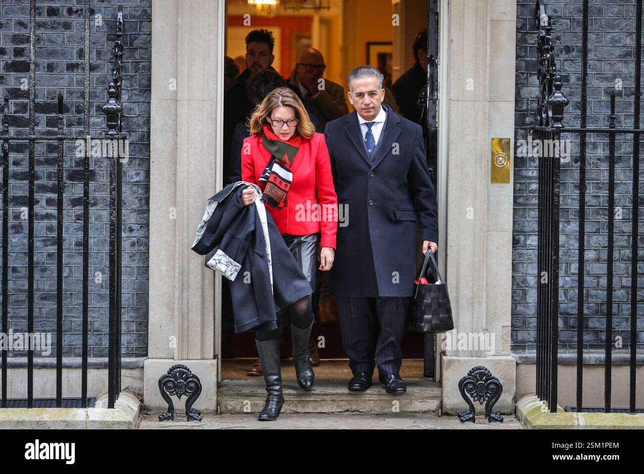 London, UK. 12th Feb 2025. Emma Webber and Dr Sanjoy Kumar at the front ...