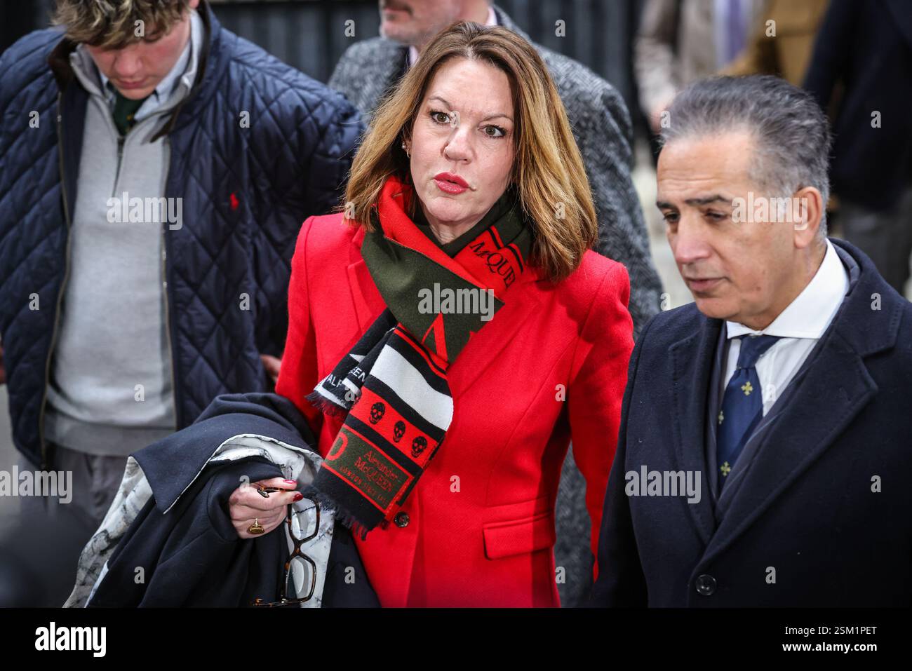 London, UK. 12th Feb 2025. Emma Webber and Dr Sanjoy Kumar at the front ...