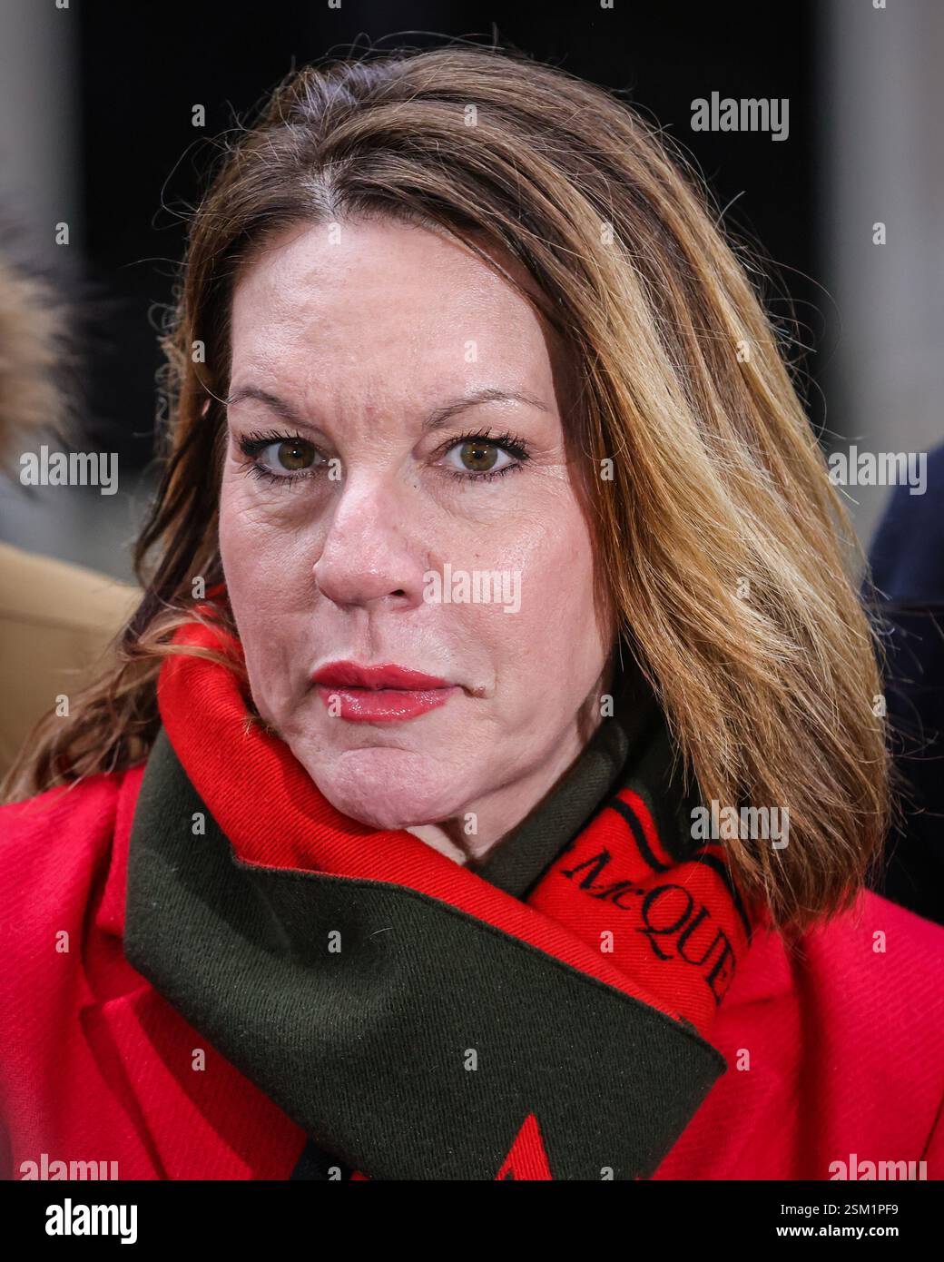 London, UK. 12th Feb 2025. Emma Webber speaks to press, Dr. Sanjoy ...