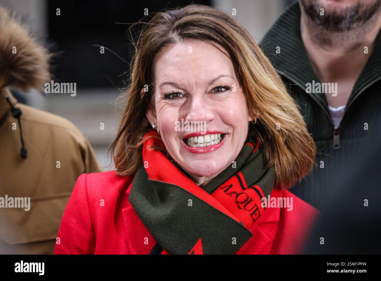 London, UK. 12th Feb 2025. Emma Webber speaks to press, Dr. Sanjoy ...
