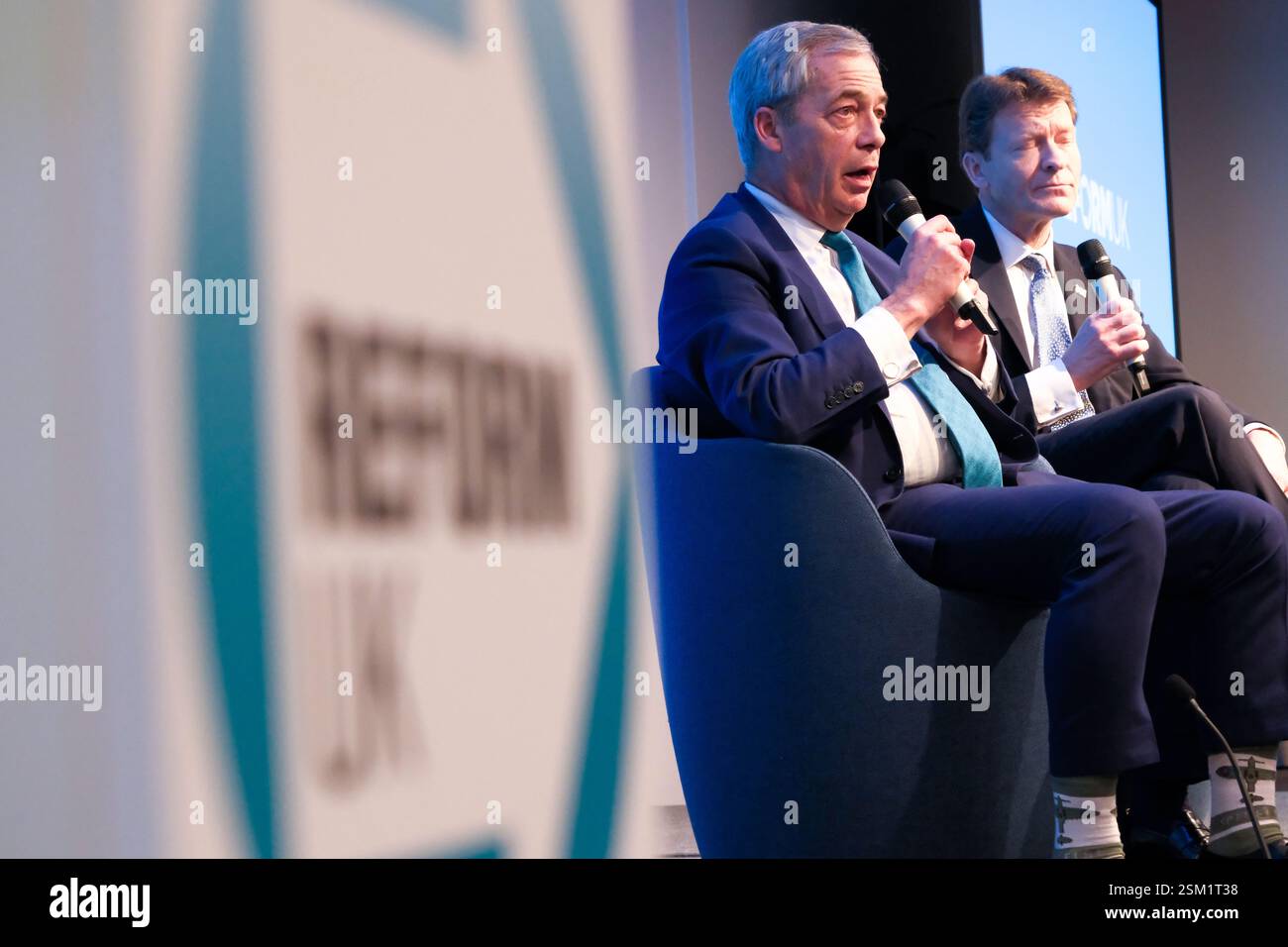 City of London, London, UK. 12th Feb 2025. Reform UK Press Conference ...