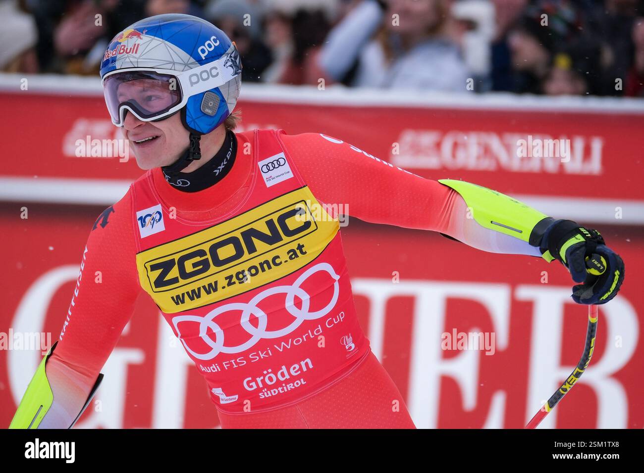 Marco Odermatt of Team Switzerland competes during the Audi FIS Alpine ...
