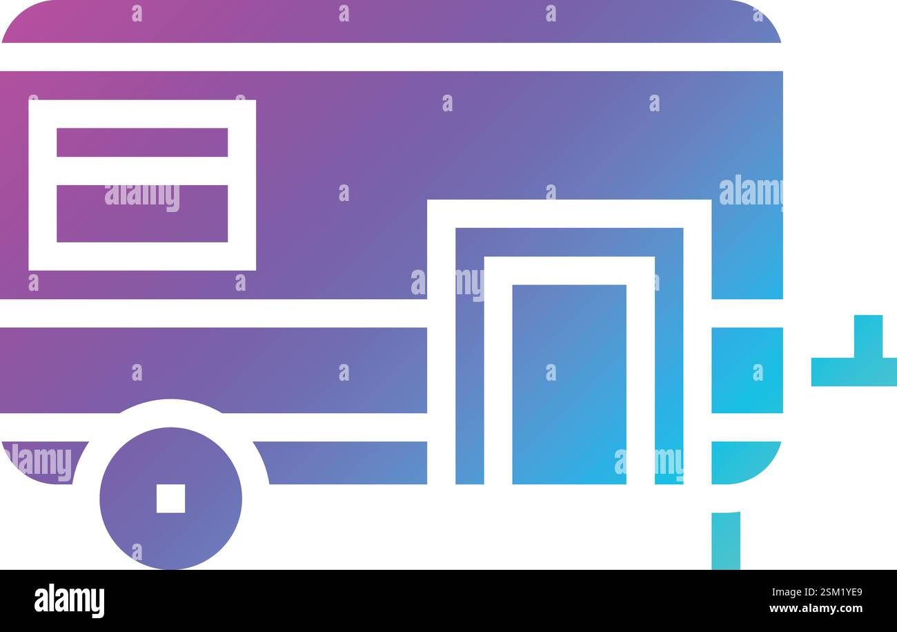 Travel trailer Vector Icon Design Illustration Stock Vector Image & Art ...