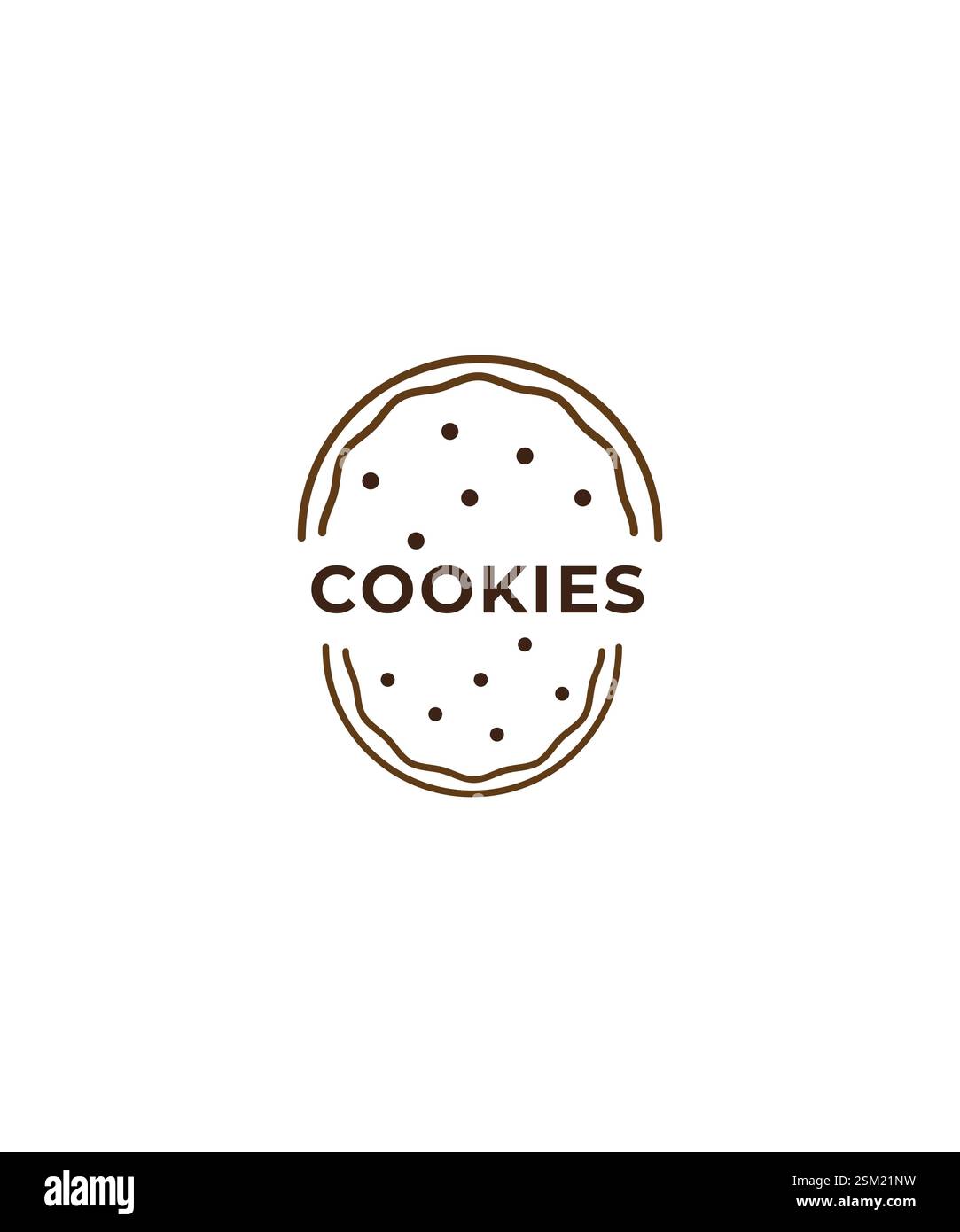 Cookie Logo Vector Design, Cookie Bakery Logo design, Brown Cookie Logo ...