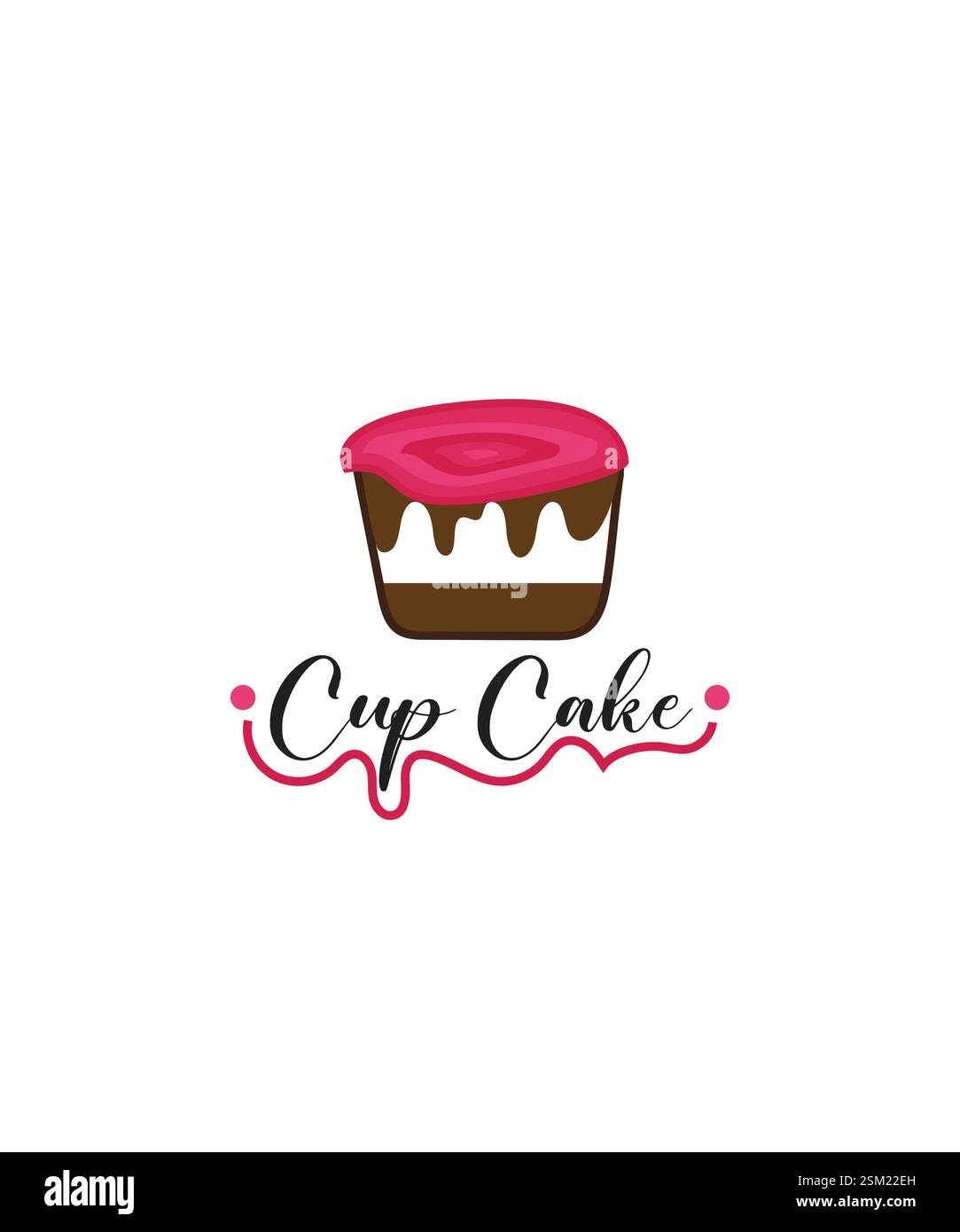 Strawberry cake logo vector, Cupcake logo design, Pastry Logo Stock ...