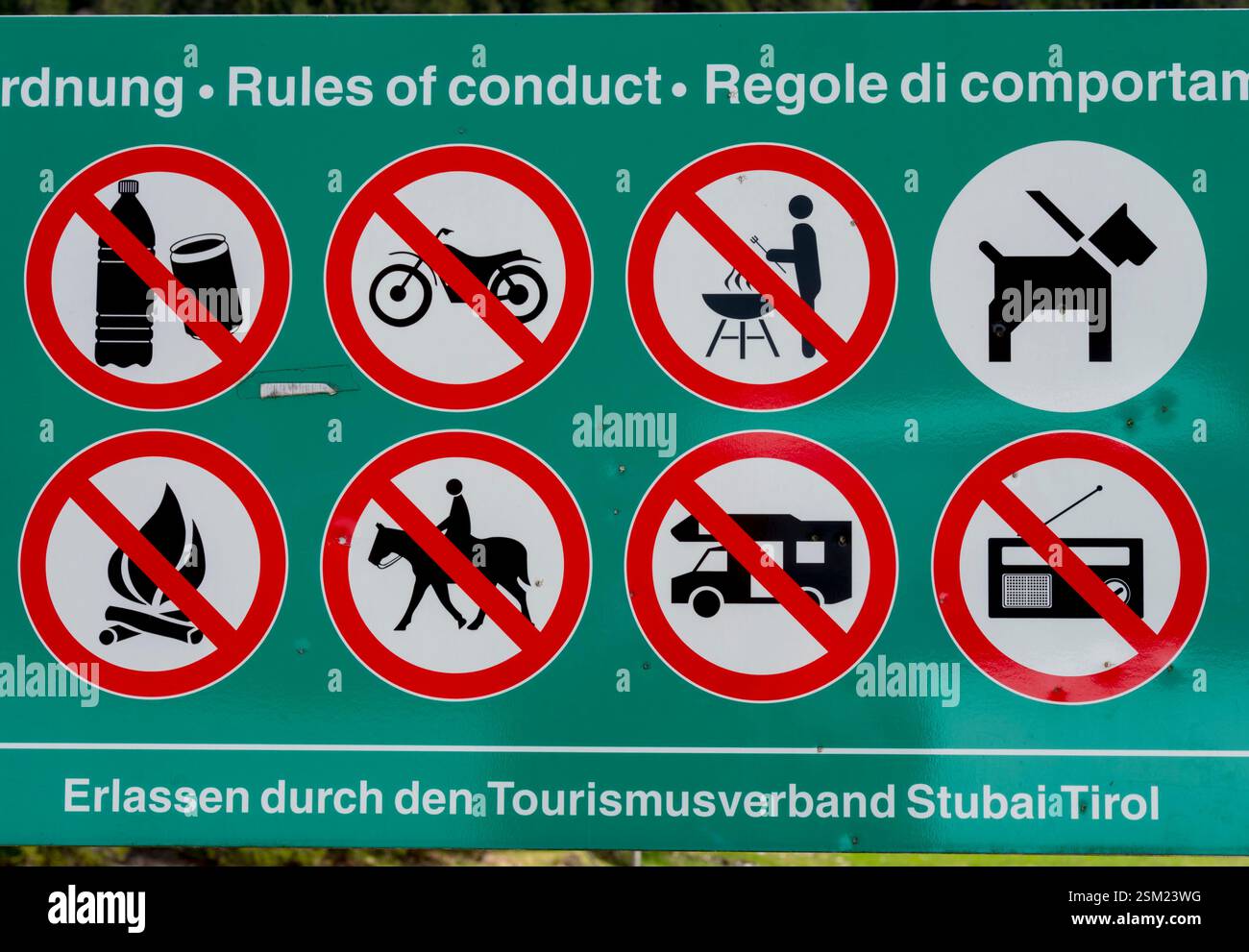 controlled sign tirol Stock Photo - Alamy