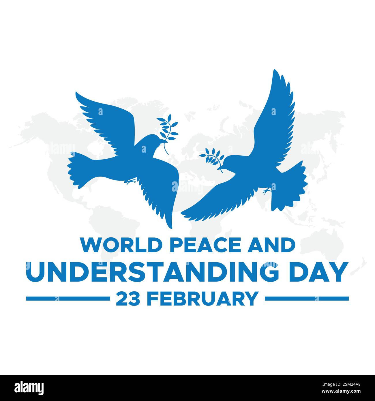 World Peace and Understanding Day, held on 23 February Stock Vector ...