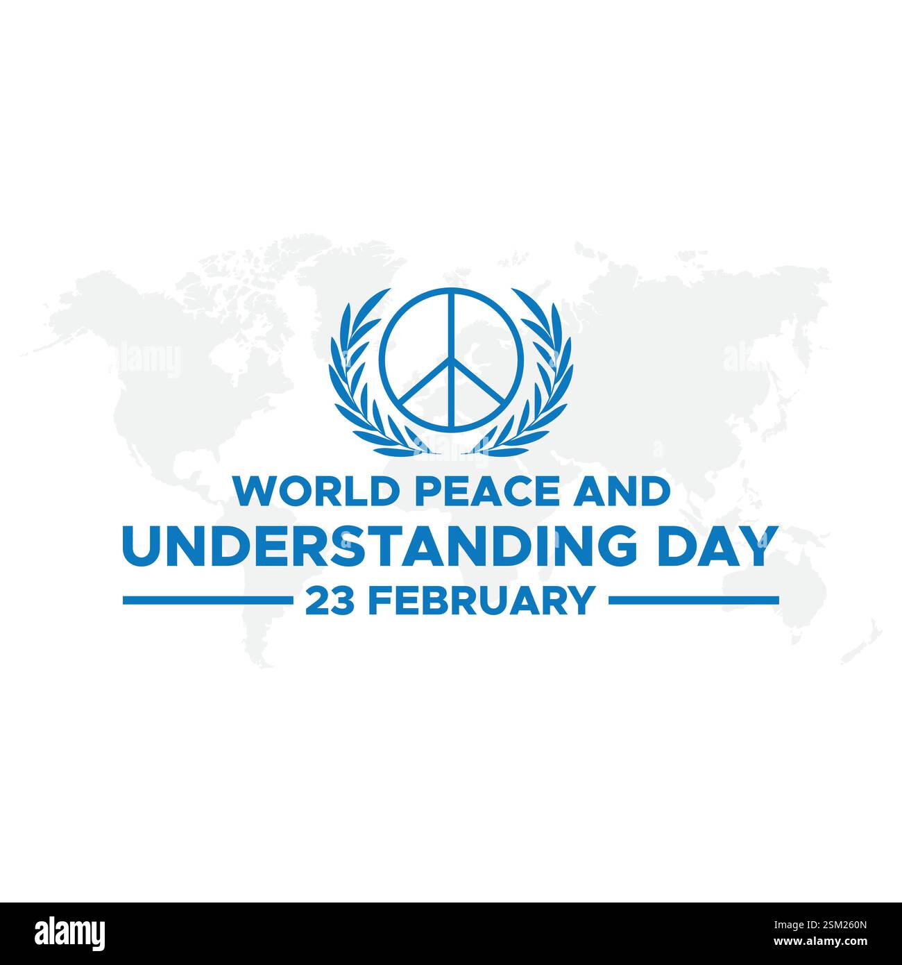World Peace and Understanding Day, held on 23 February Stock Vector ...