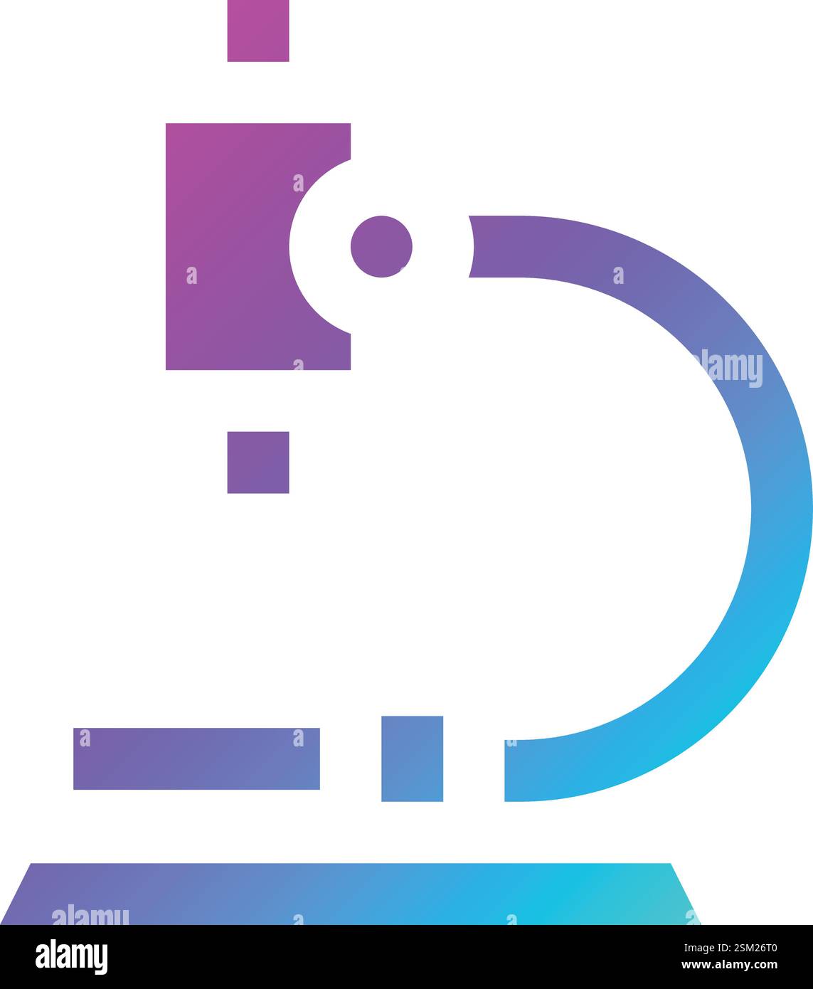 Modern microscope icon outline Cut Out Stock Images & Pictures - Alamy