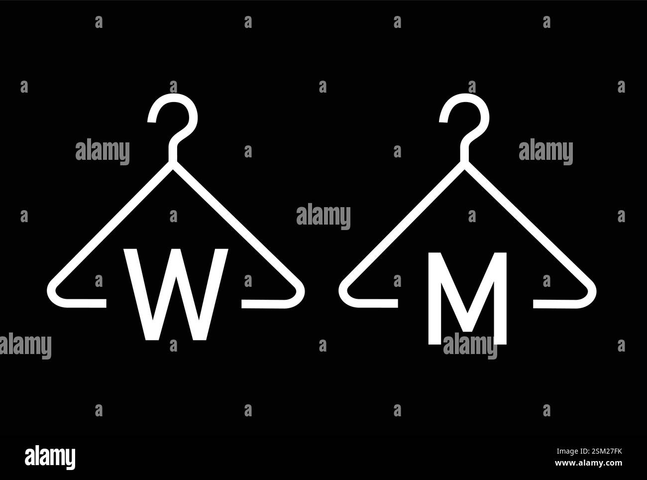 Clothing Symbols for Women and Men Categories . Vector illustration ...