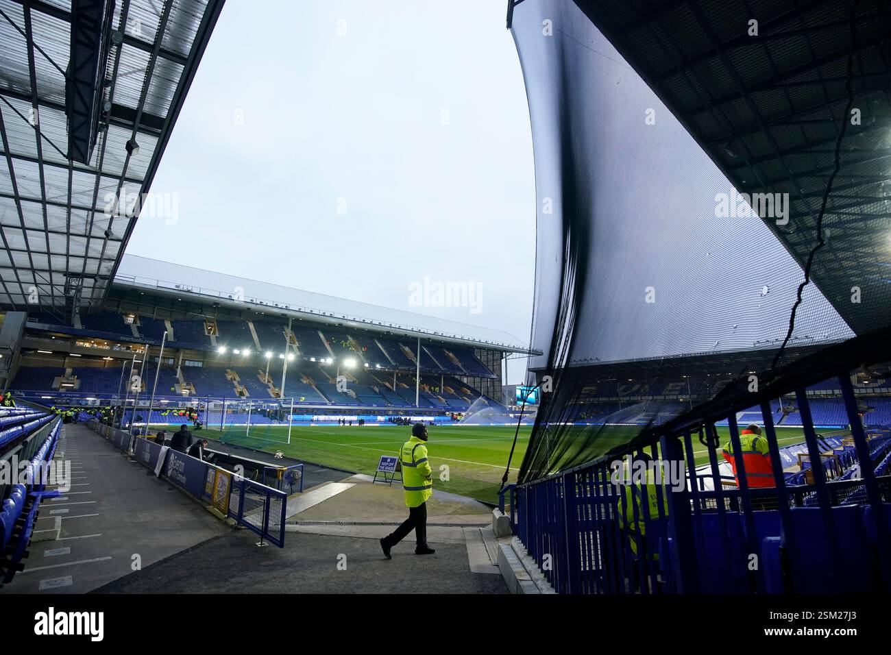 A general view of Goodison Park stadium ahead of the English Premier ...