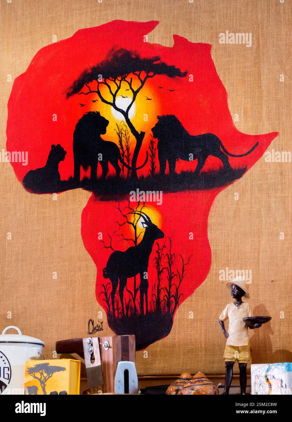 Africa sunset animals map hi-res stock photography and images - Alamy