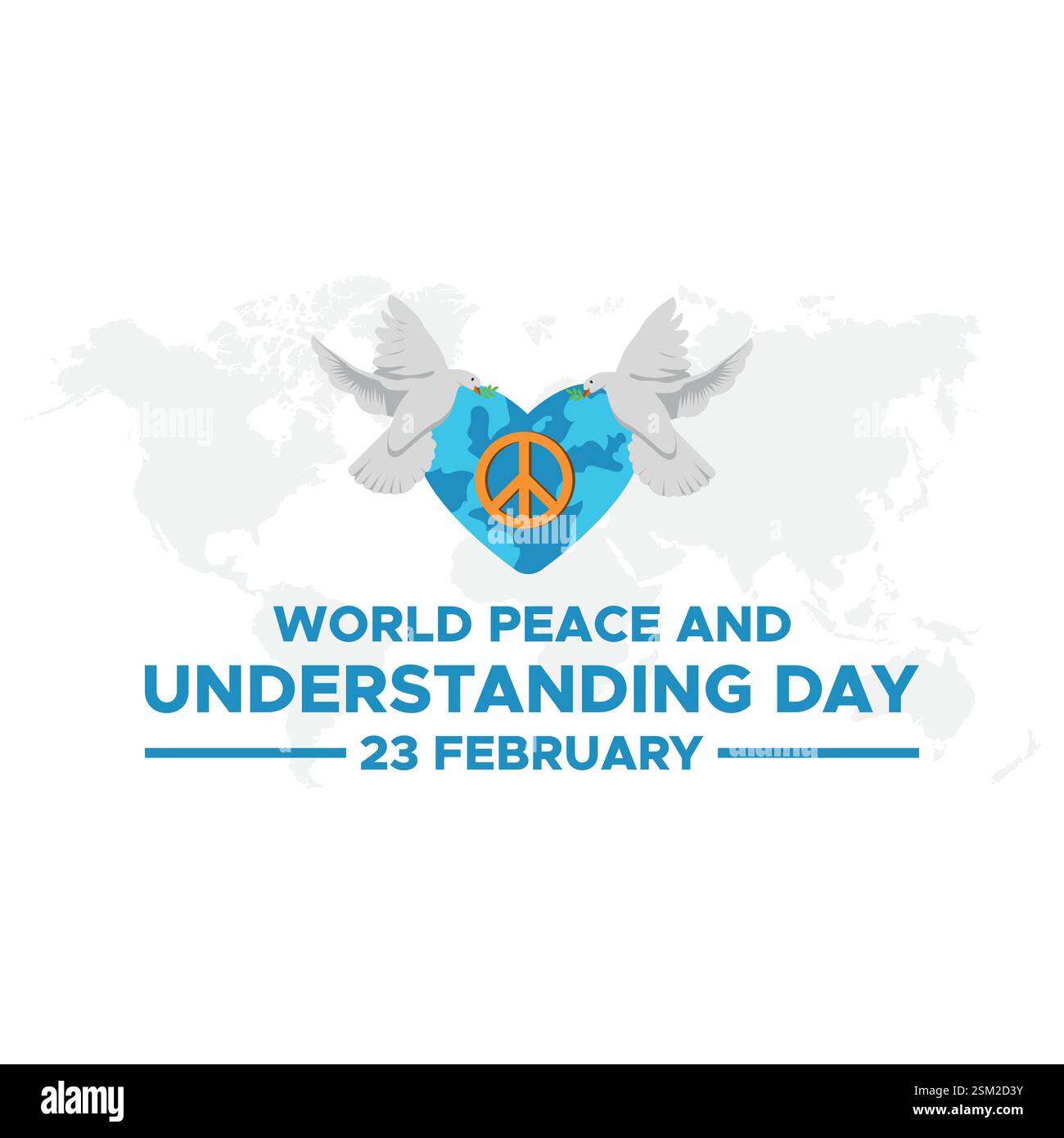 World Peace and Understanding Day, held on 23 February Stock Vector ...
