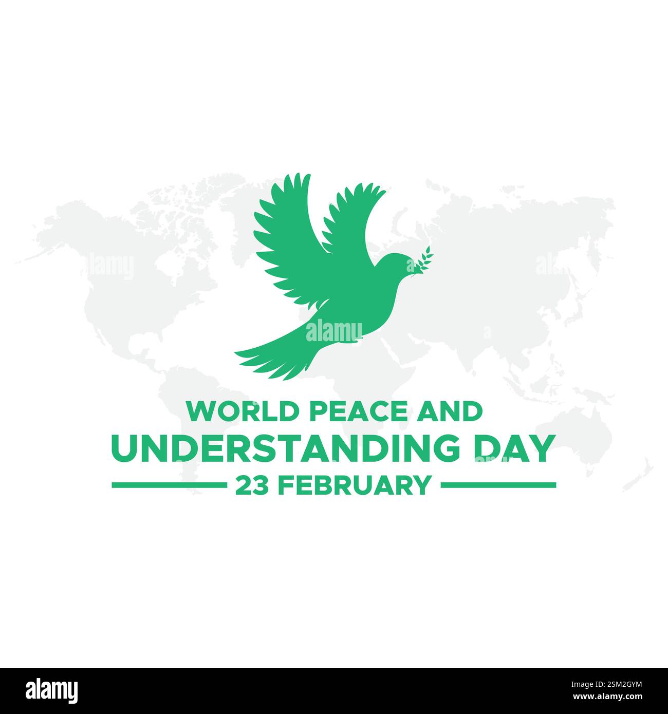 World Peace and Understanding Day, held on 23 February Stock Vector ...
