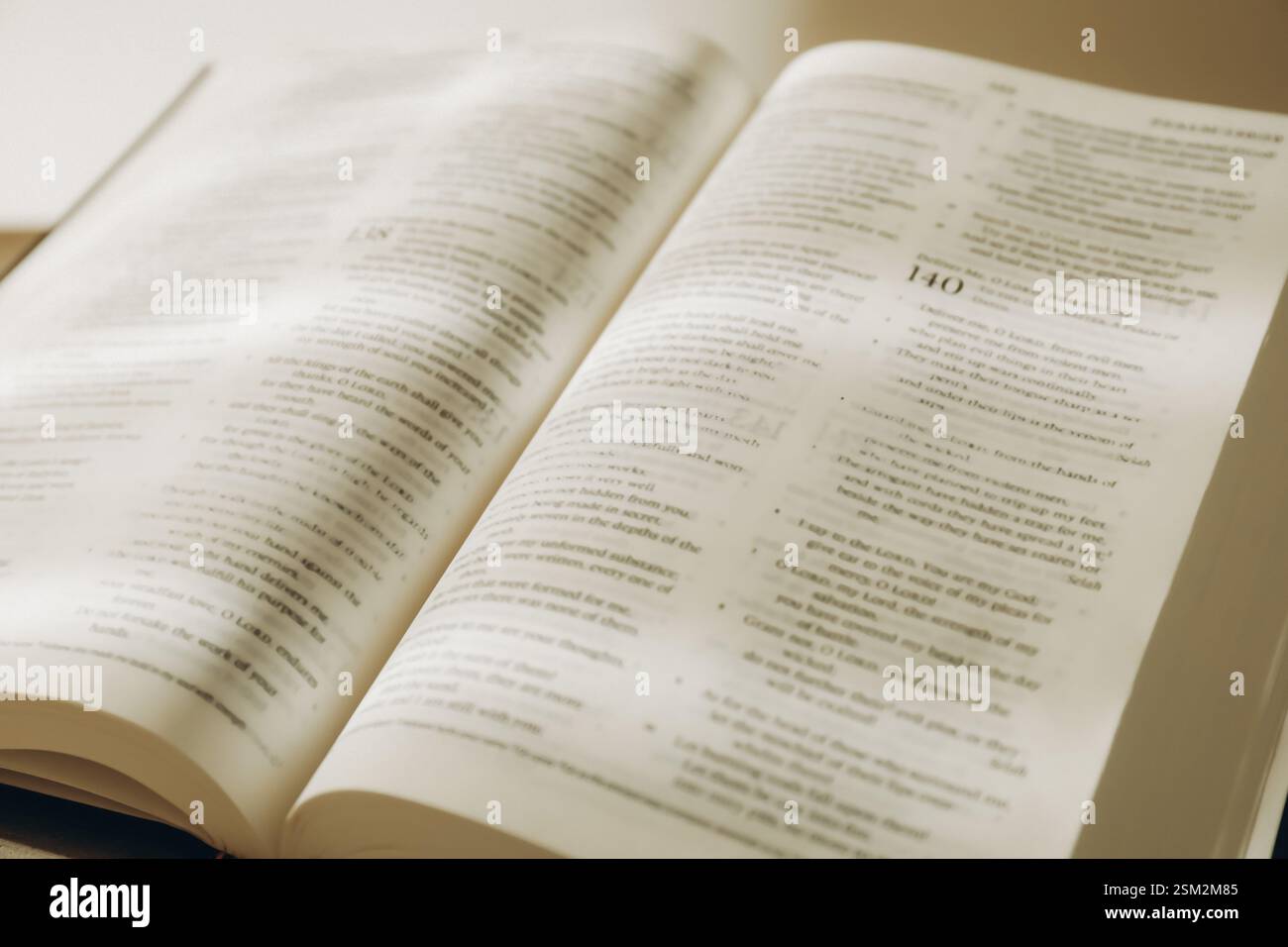 Open Holy Bible in English language, closeup Stock Photo - Alamy