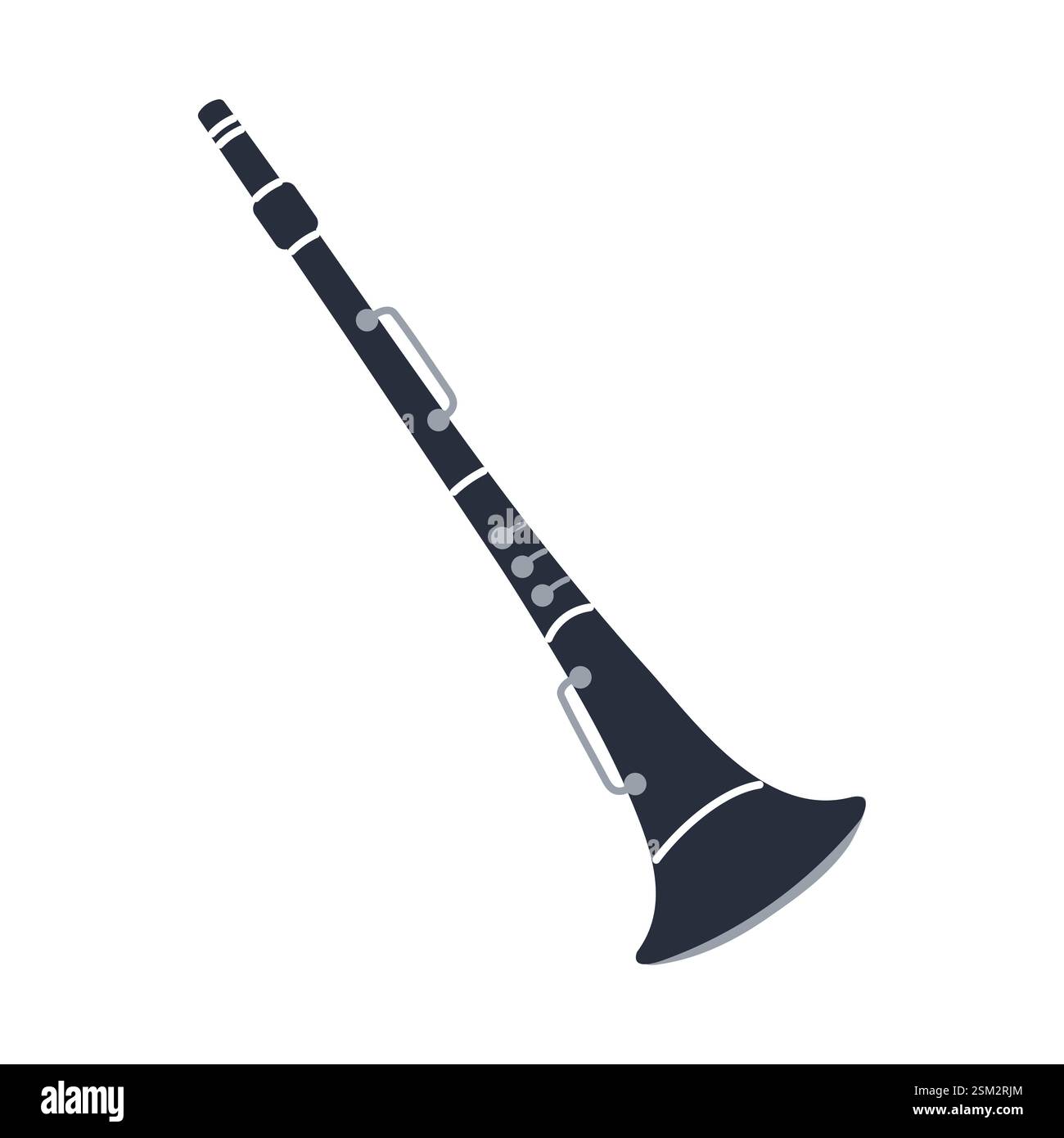 Clarinet resting on a white background ready for a musical performance ...