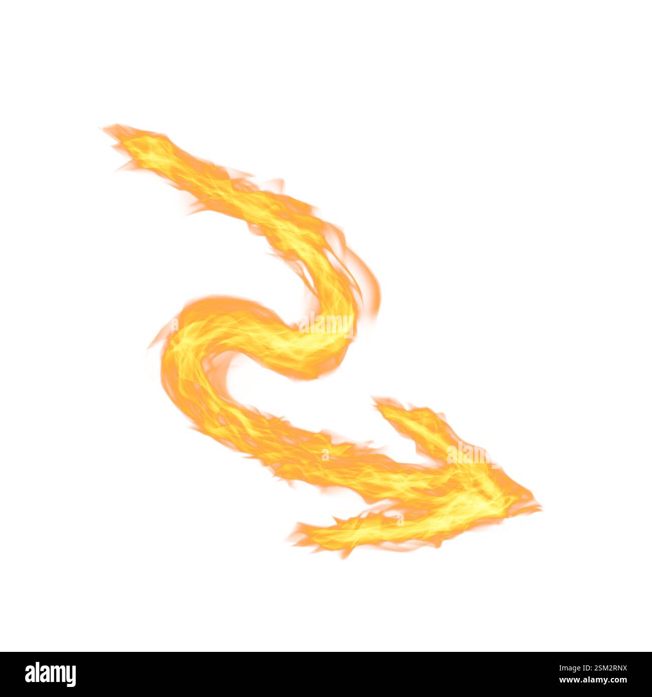 One arrow of fire isolated on white Stock Photo - Alamy