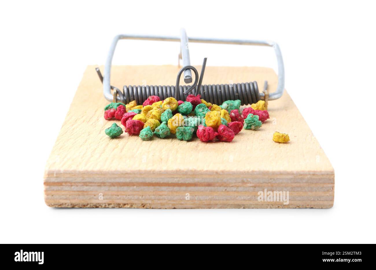 Mouse trap with rat poison isolated on white Stock Photo - Alamy