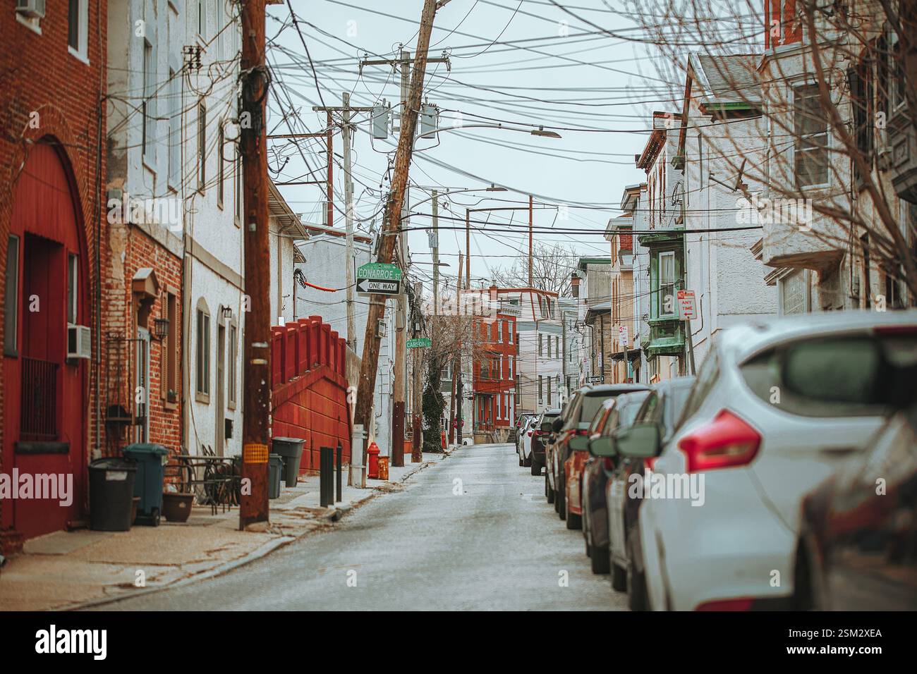 Cityscape of the Manayunk neighborhood in Philadelphia, Pennsylvania ...