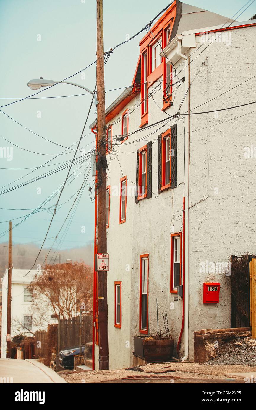 Cityscape of the Manayunk neighborhood in Philadelphia, Pennsylvania ...