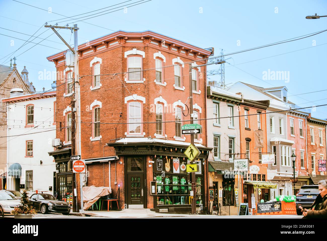 Cityscape of the Manayunk neighborhood in Philadelphia, Pennsylvania ...
