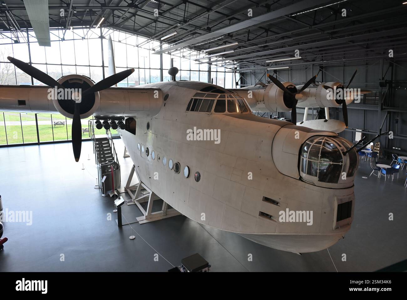 Short Sunderland MR5 flying boat on display RAF Museum London Stock ...