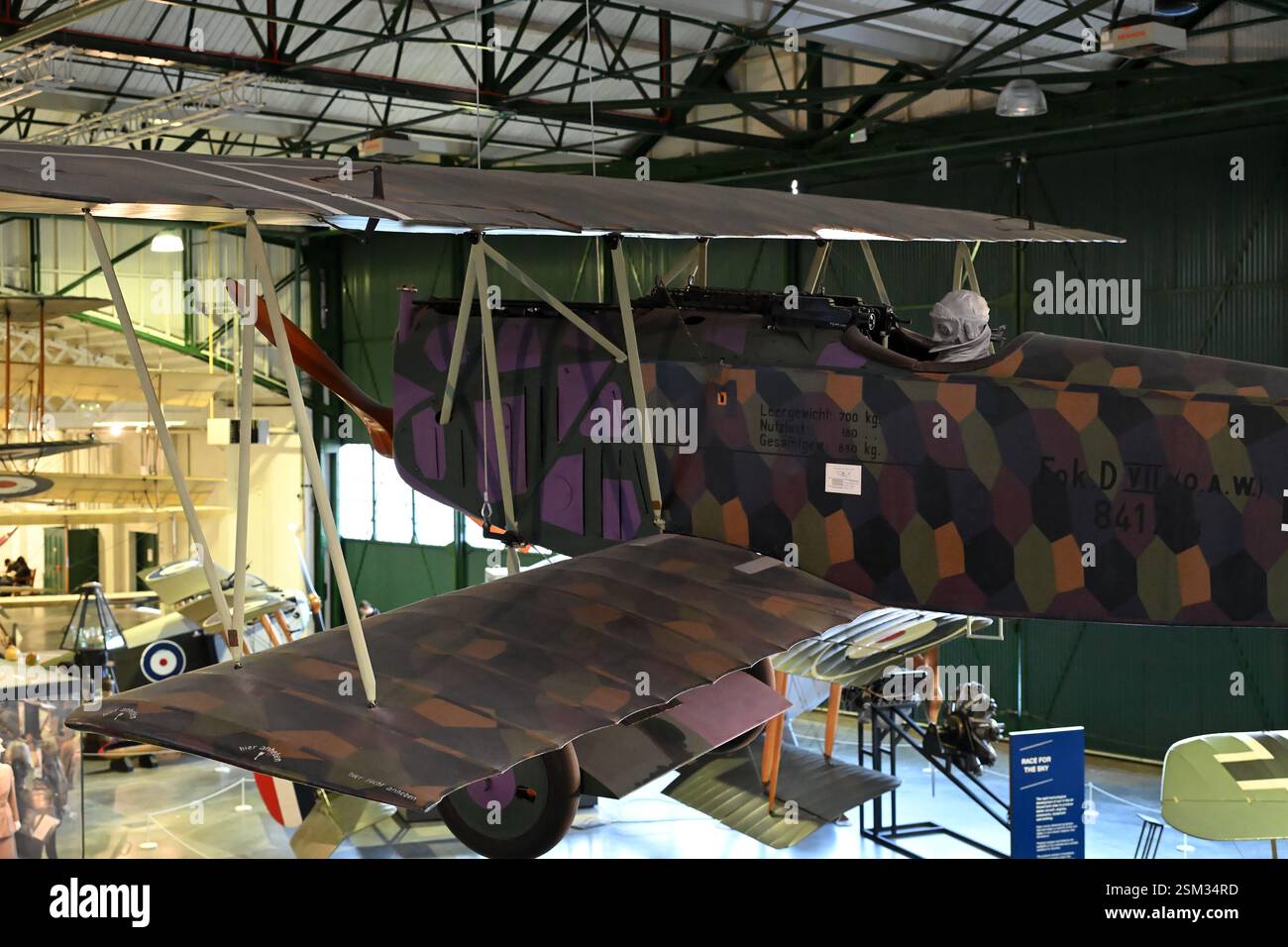 Fokker D.VII on display RAF Museum London Stock Photo - Alamy