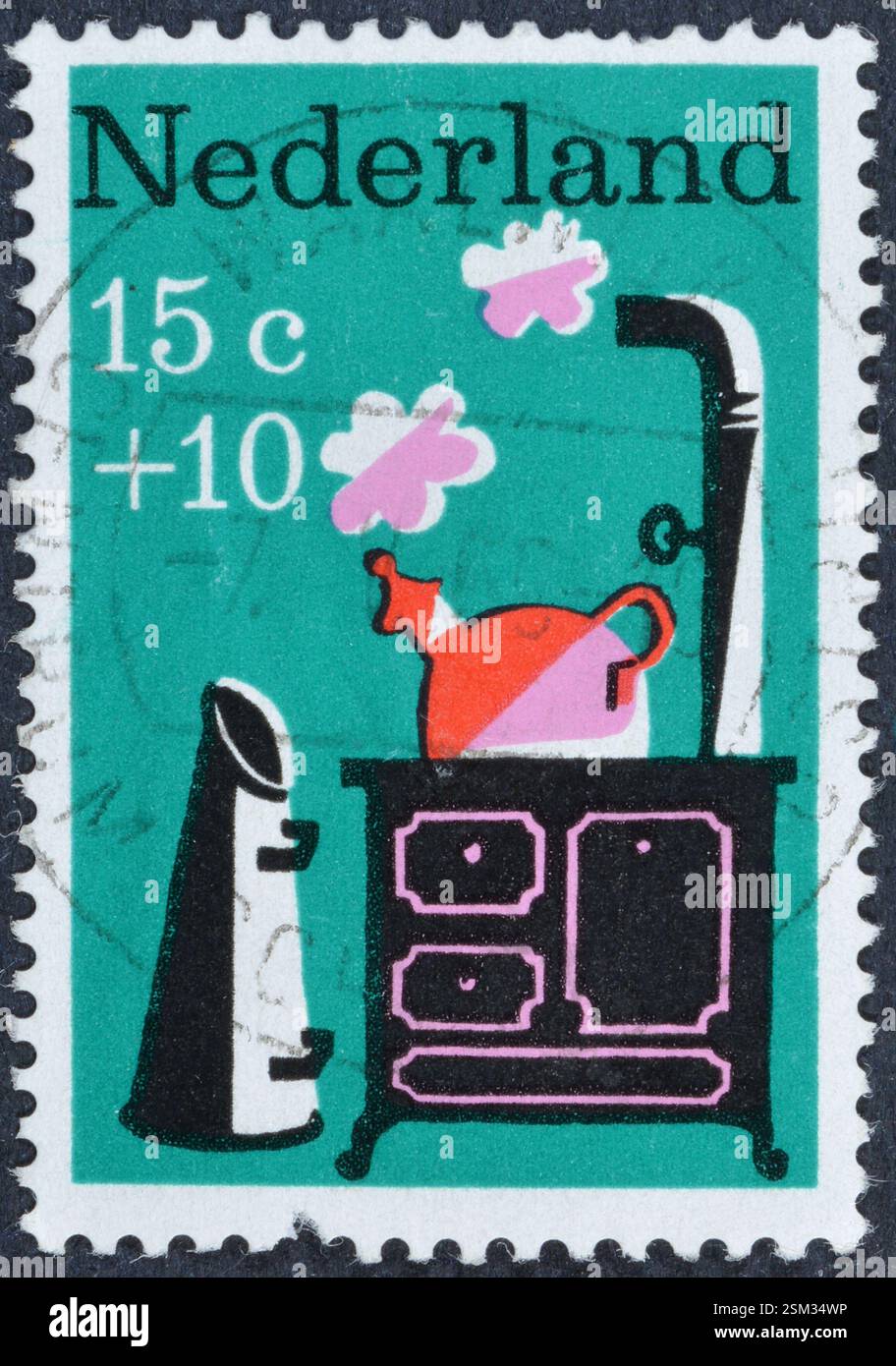 cancelled postage stamp printed by Netherlands, that shows "The Small ...