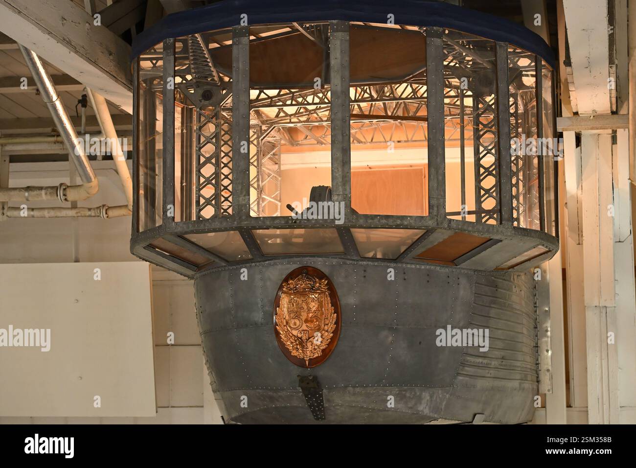 Forward control car, His Majesty's Airship R.33, on display RAF Museum ...