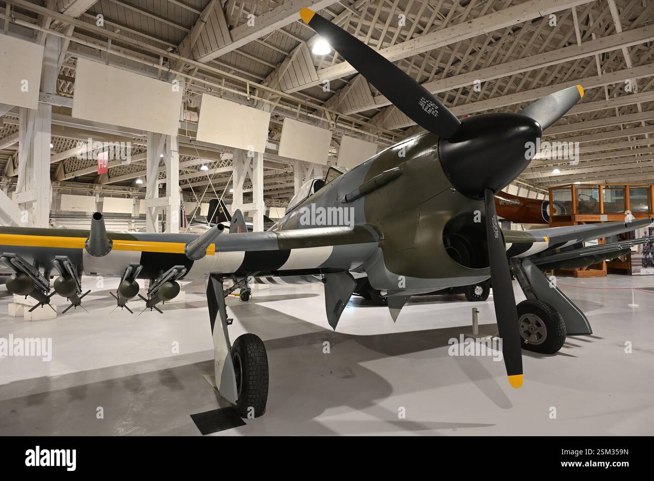 The last known surviving Hawker Typhoon 1B on display at the RAF Museum ...