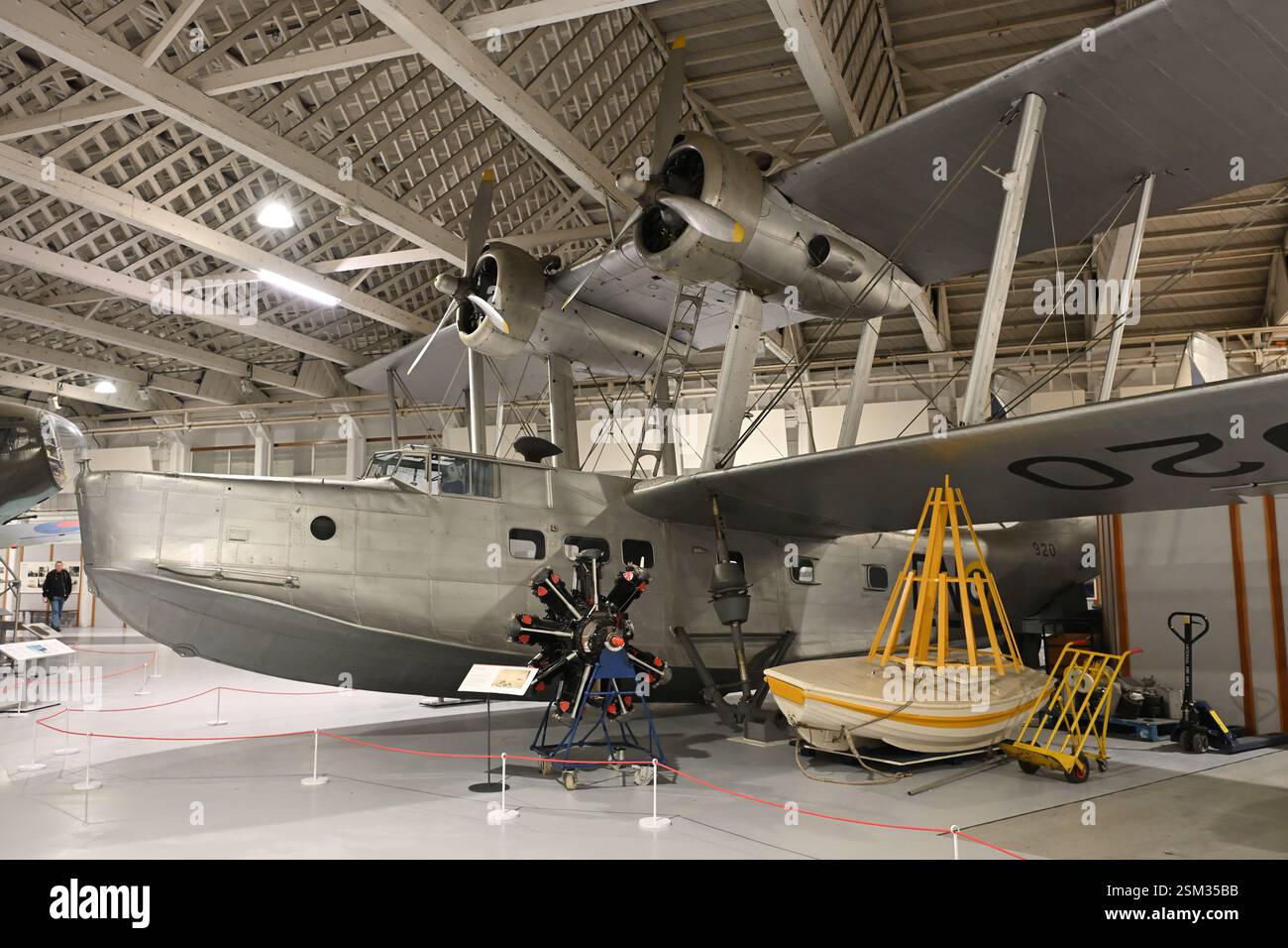 Supermarine Stranraer flying boat on display RAF Museum London Stock ...