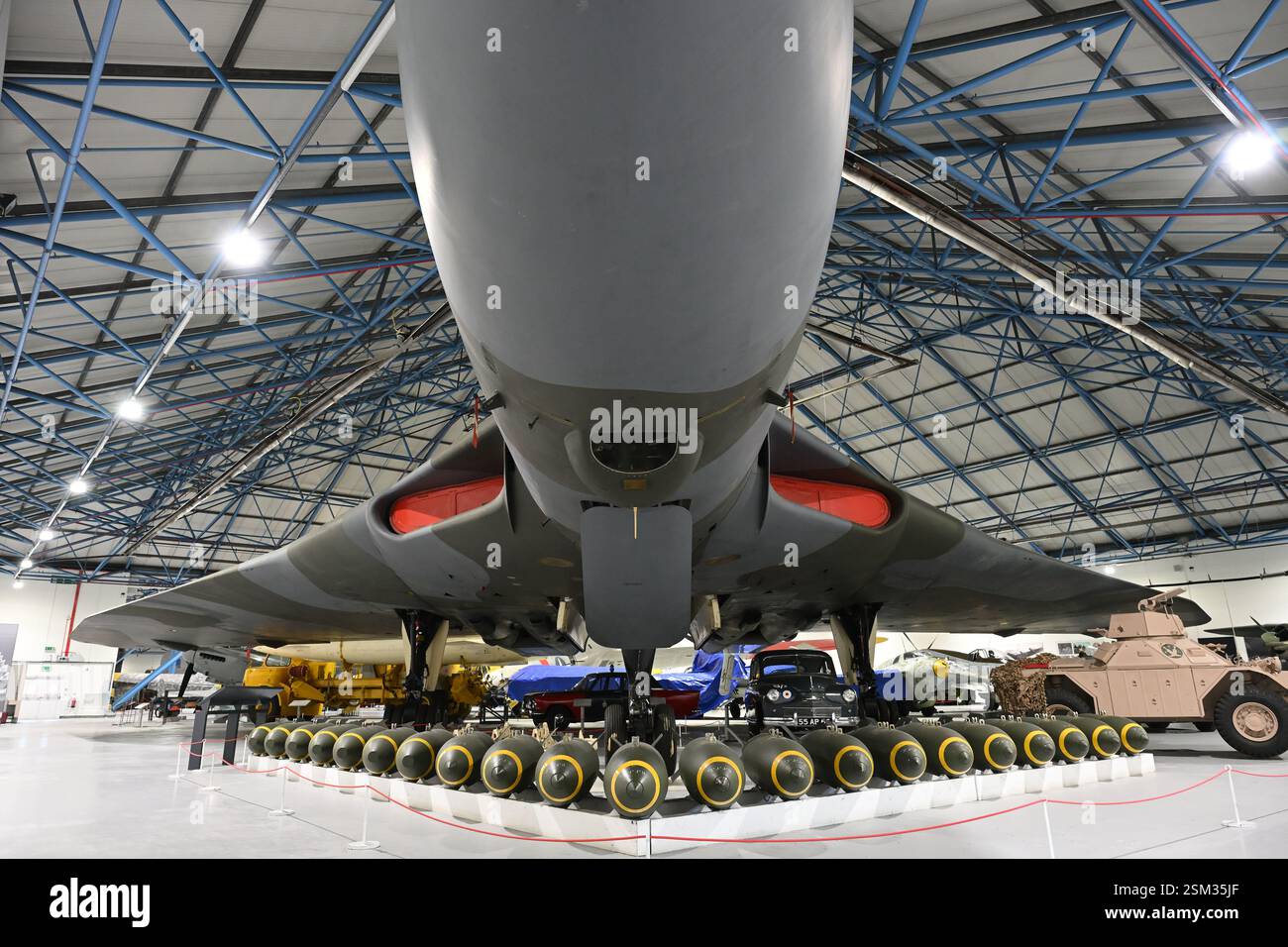 Avro Vulcan B2 and it's bomb load on display at the RAF Museum in ...