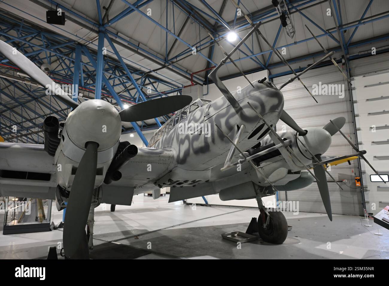 Messerschmitt BF 110G-4 night fighter on display at the RAF Museum in ...