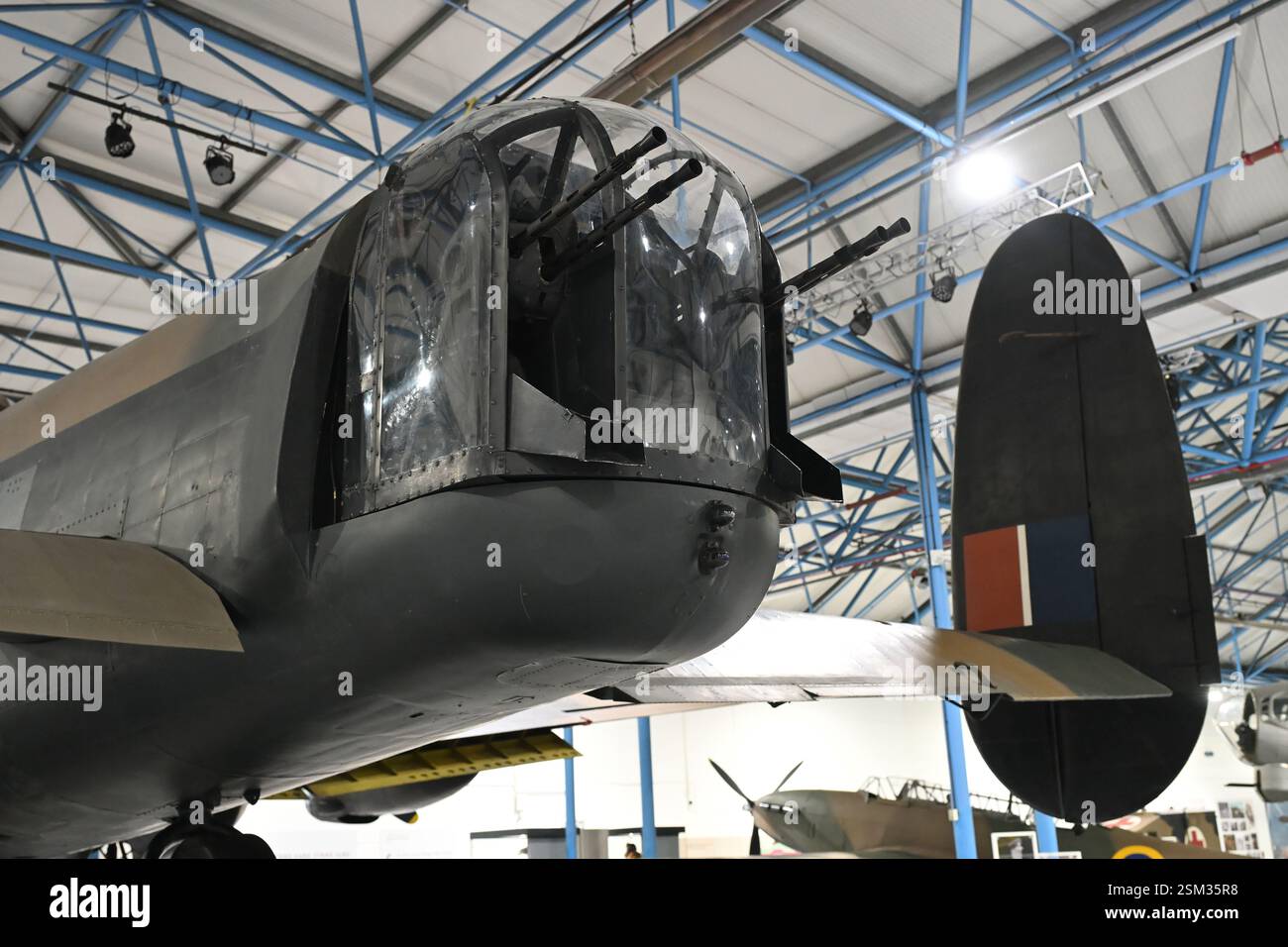 Tail gun turret of the Avro Lancaster 1 bomber Stock Photo - Alamy