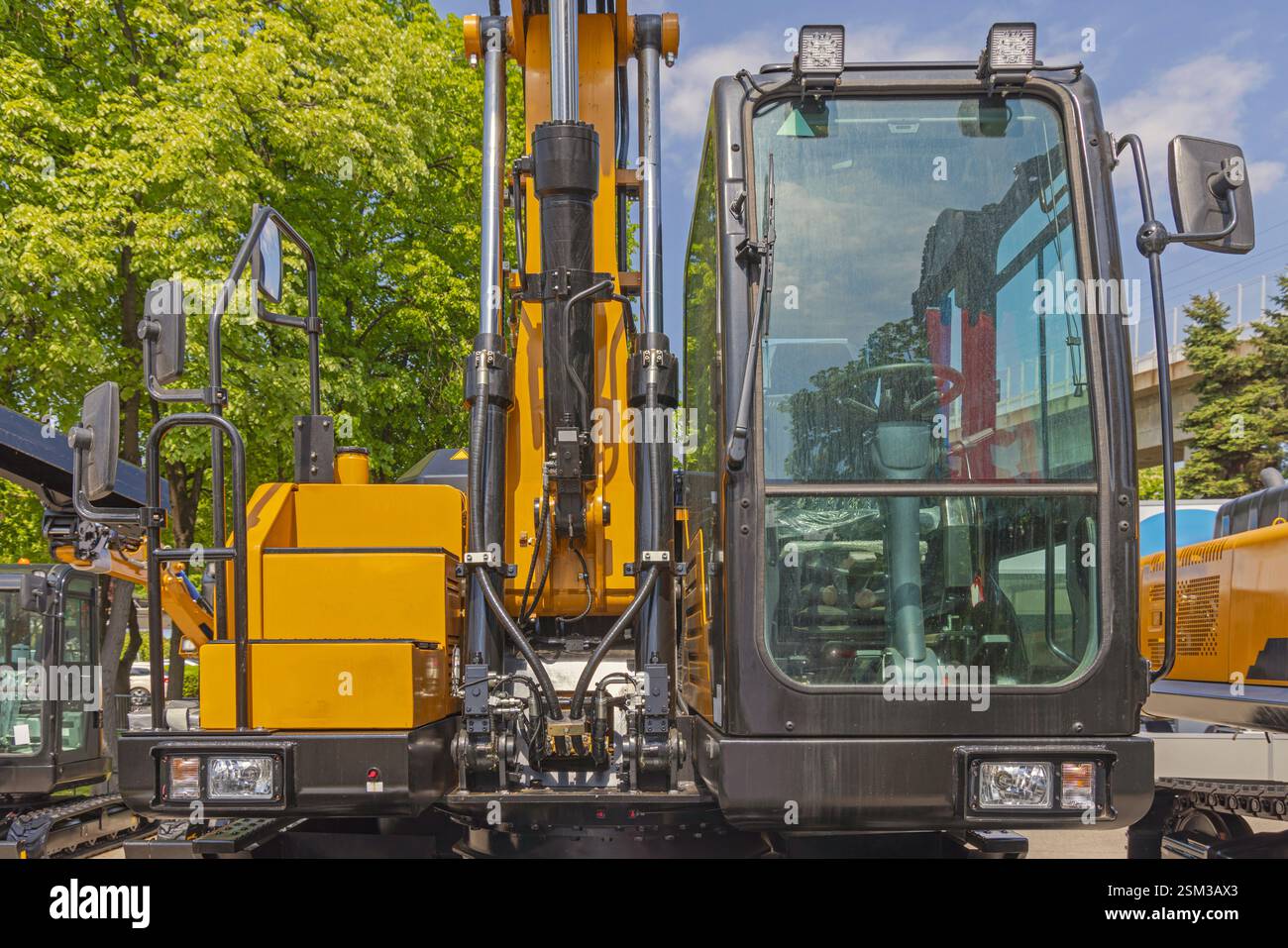 Excavator Machine Driver Cabin Construction Machine Front Stock Photo ...