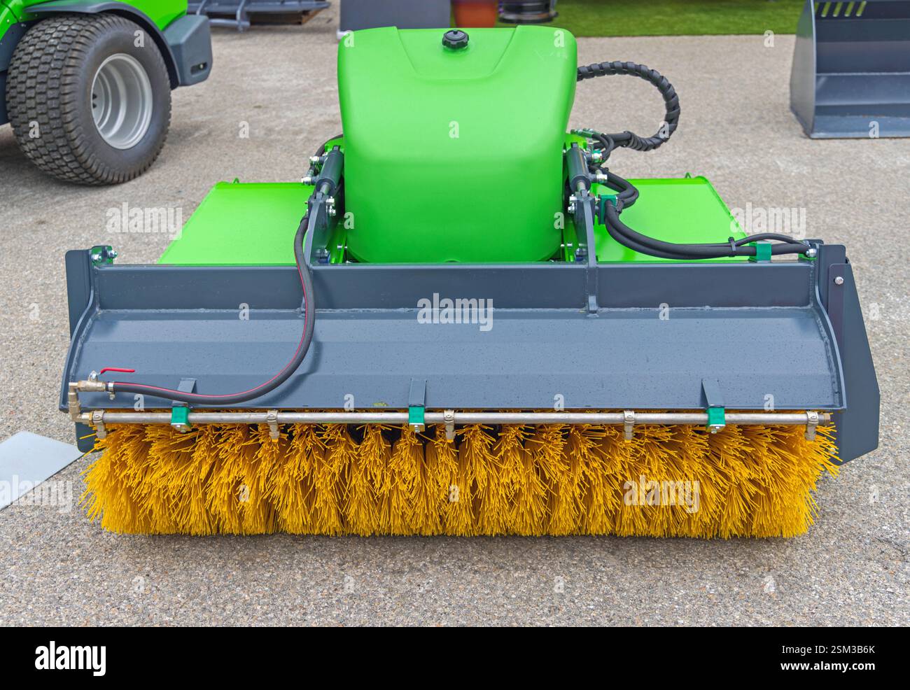 Front Attachment Rotating Bristle Brush Sweeper Machine Cleaning Road ...