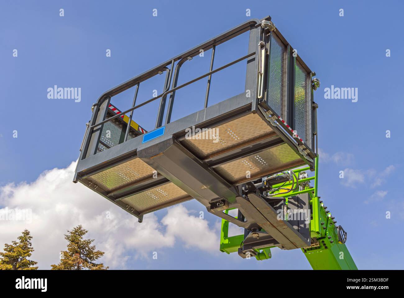 Work Platform Man Basket Attachment for Telehandler Machine Stock Photo ...