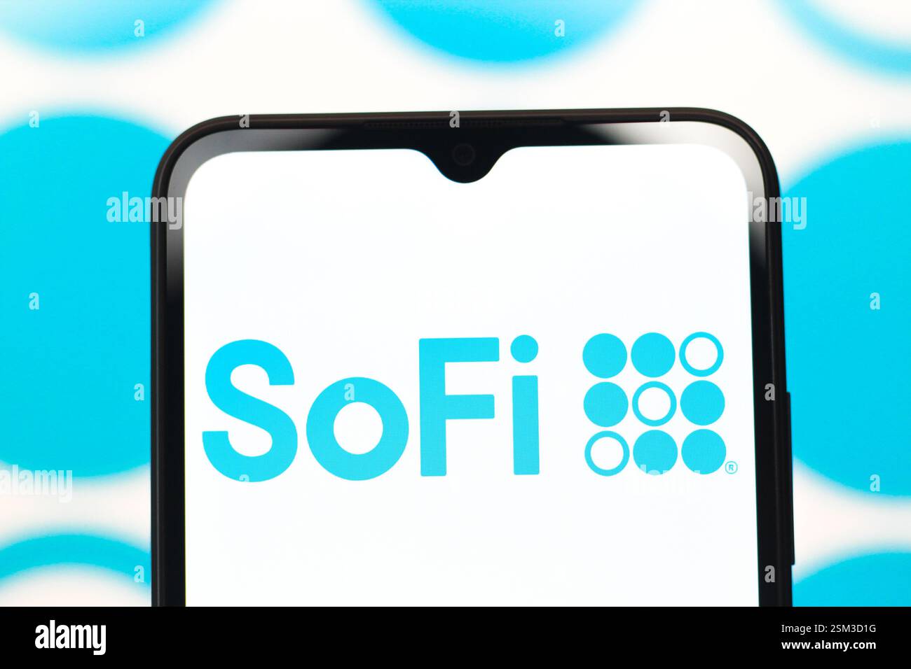 In this photo illustration, the SoFi Technologies, Inc. logo is seen ...